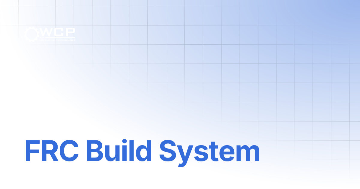 FRC Build System | FRC Build System