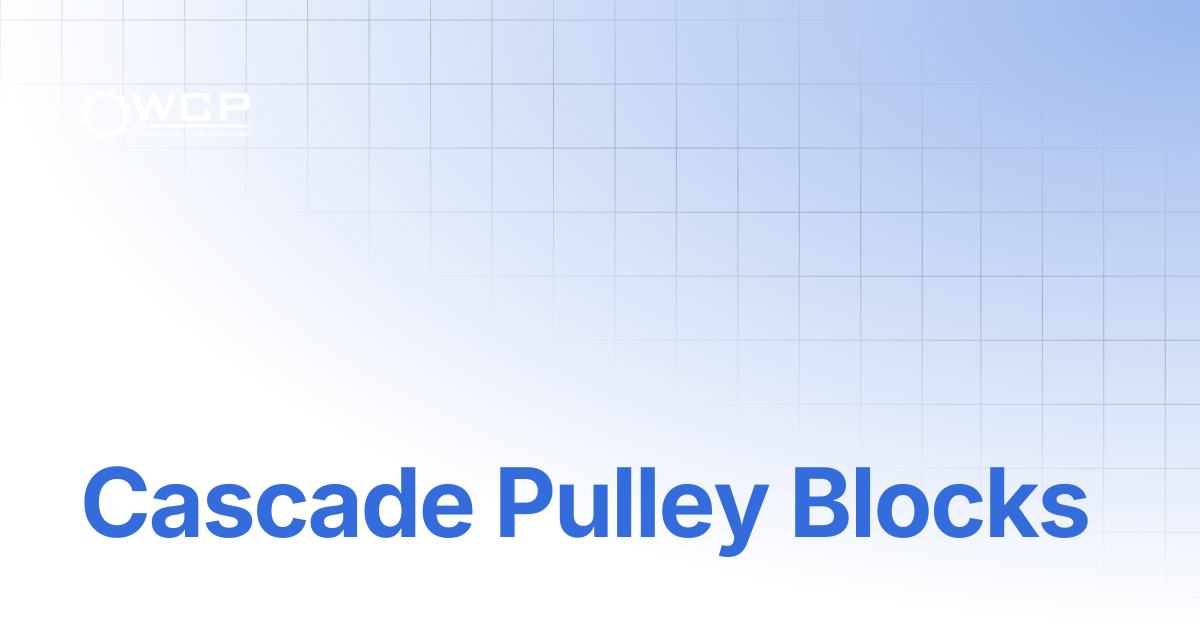 Cascade Pulley Blocks | GreyT GreyT Elevator (Cascade) | Welcome