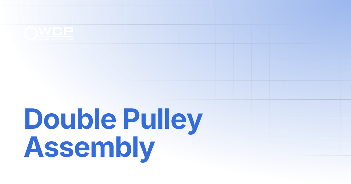 Double Pulley Assembly | System & Structure Polycord Pulleys | Welcome