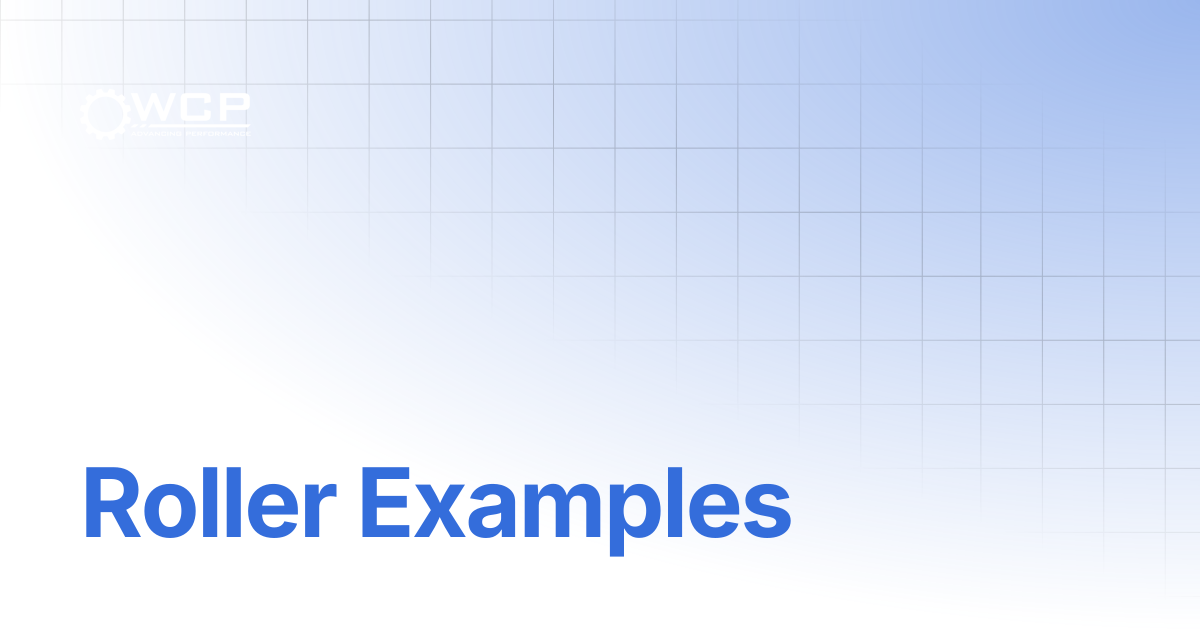 Roller Examples | System & Structure WCP Stub Rollers | Welcome
